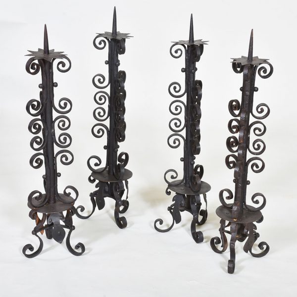 Set of Four Iron Candlesticks – Elaine Phillips Antiques